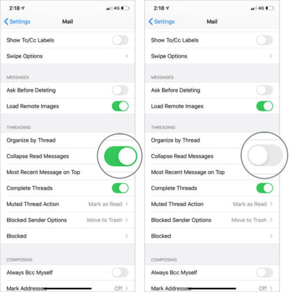 How to organize email threads in Apple Mail for iPhone and iPad ...
