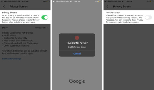 How to Lock Google Drive on iPhone and iPad? – iGeeksBlog