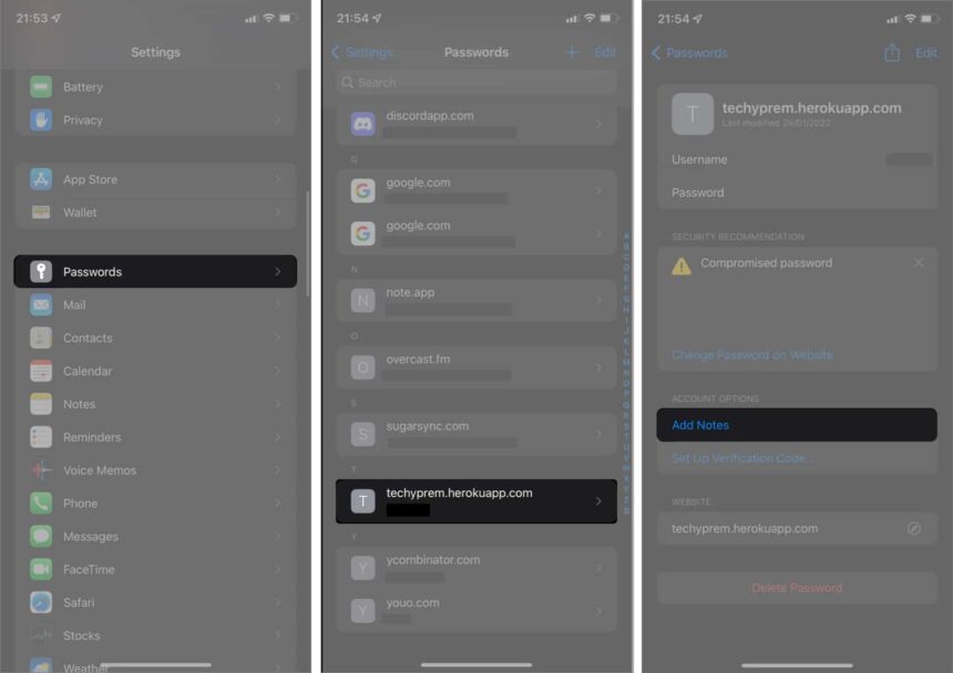 How to add notes to iCloud Keychain entries on iPhone and iPad – iGeeksBlog