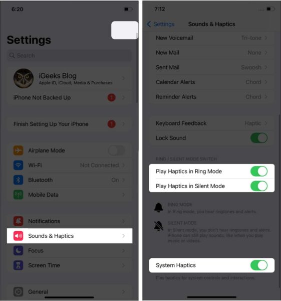 8 Ways to fix Haptic Feedback not working on iPhone – iGeeksBlog
