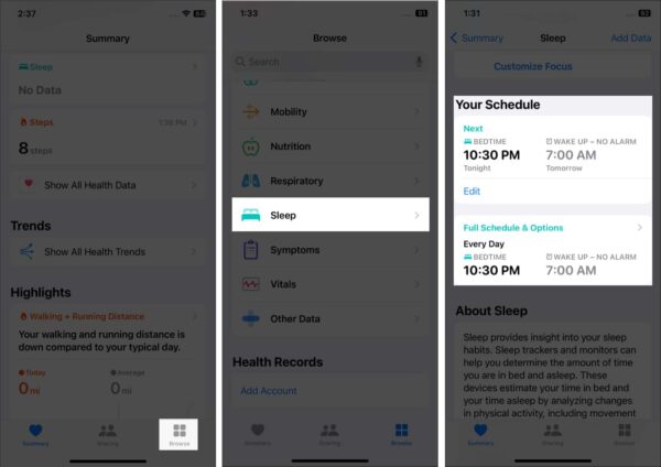 How to delete sleep schedules in Health app on iPhone – iGeeksBlog