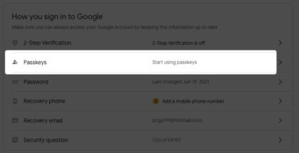 How to use Passkey to sign in to your Google account – iGeeksBlog