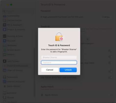 How to use Touch ID on your Mac