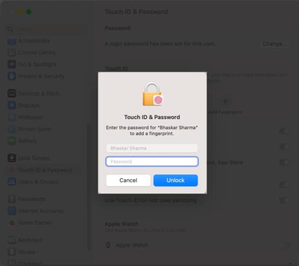 How to use Touch ID on your Mac