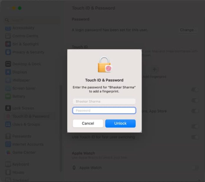 How to use Touch ID on your Mac