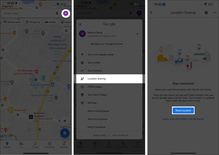 How to share location in Google Maps on iPhone – iGeeksBlog
