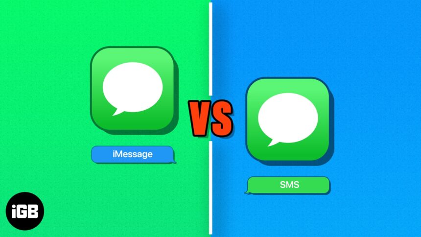 Difference between iMessage vs. SMS on iPhone
