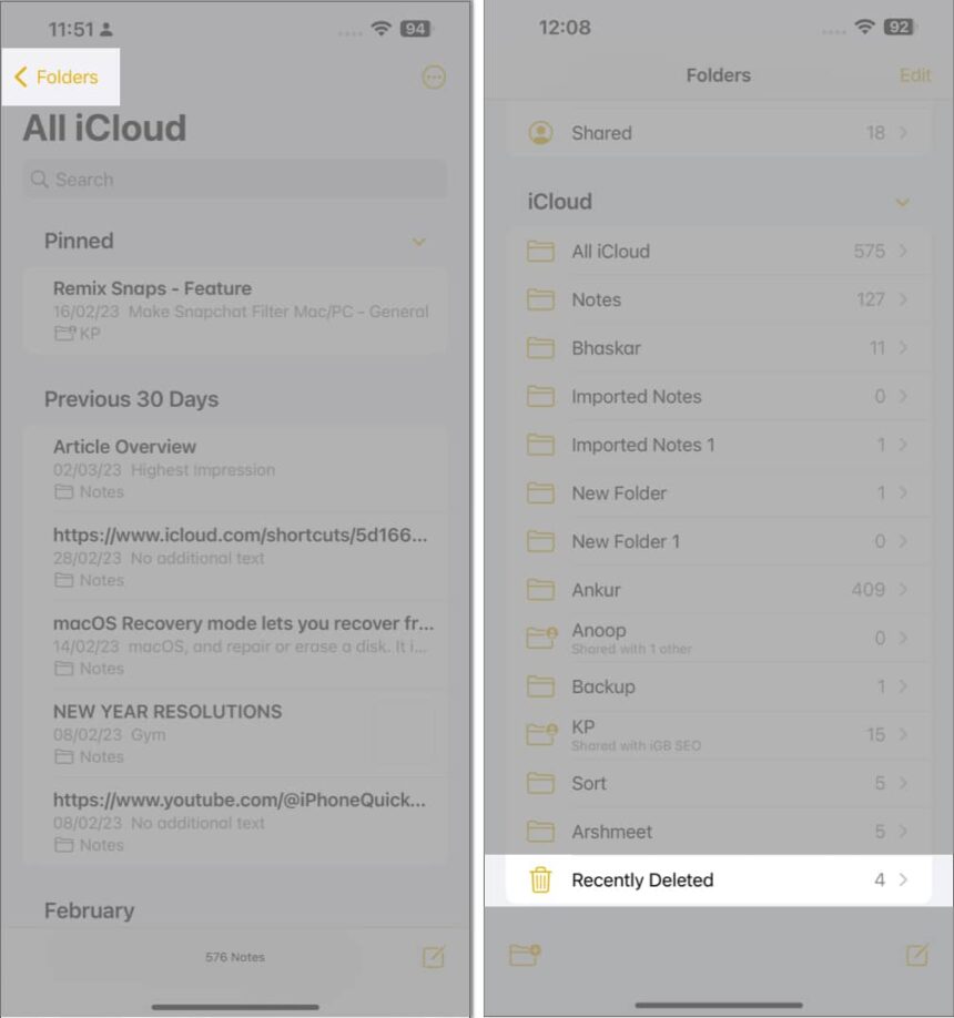 How to recover deleted notes on your iPhone, iPad and Mac
