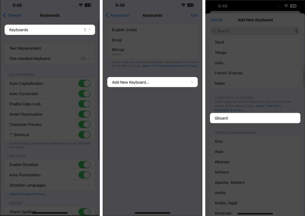 How to add Gboard keyboard app on iPhone and iPad – iGeeksBlog
