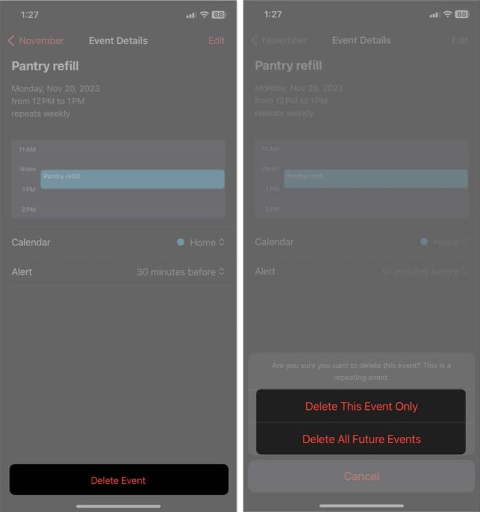 How to delete Calendar Events on iPhone or iPad – iGeeksBlog