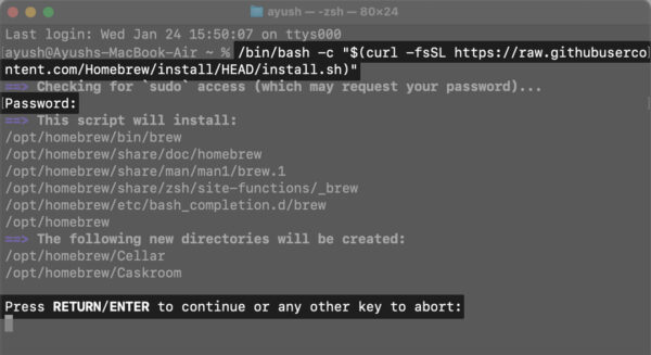 How to install Homebrew on Mac (macOS M1/M2/ M3/M4) – iGeeksBlog