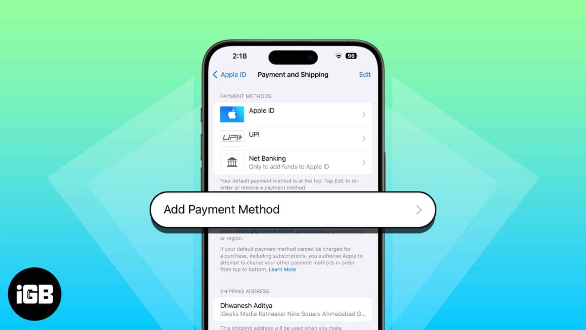 How to change Apple ID payment method on iPhone, iPad, Mac - iGeeksBlog
