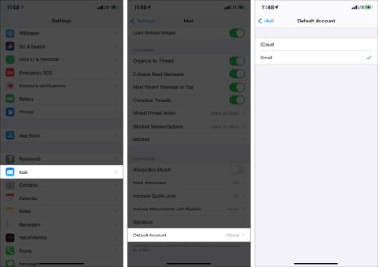 How to change the default email account on iPhone – iGeeksBlog