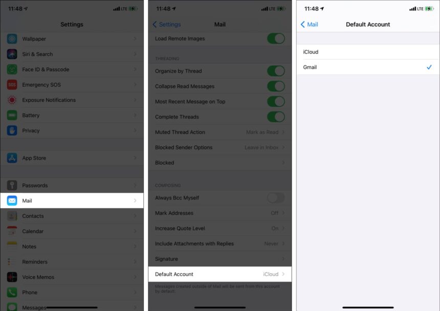 How to change the default email account on iPhone – iGeeksBlog