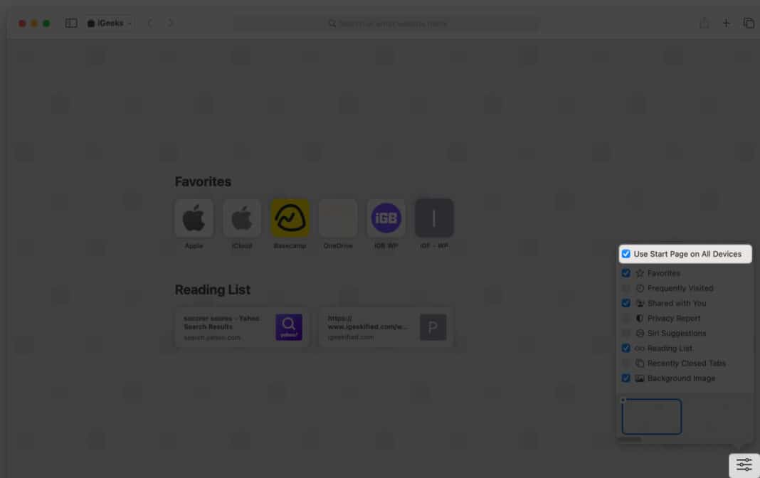 How to customize Safari Start Page on Mac (2025) – iGeeksBlog