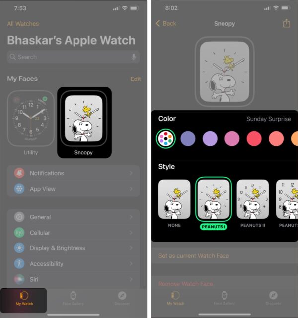 How to add and customize Snoopy watch face on your Apple Watch – iGeeksBlog