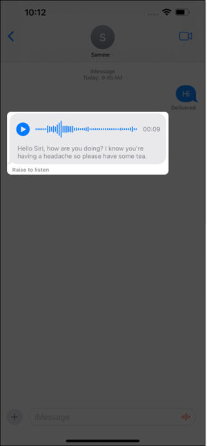 How to send audio messages on iPhone