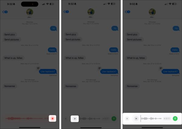 How to send audio messages on iPhone