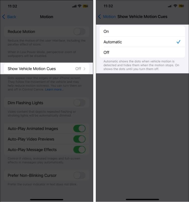 How to Prevent Motion Sickness on iPhone with Apple’s Vehicle Motion ...