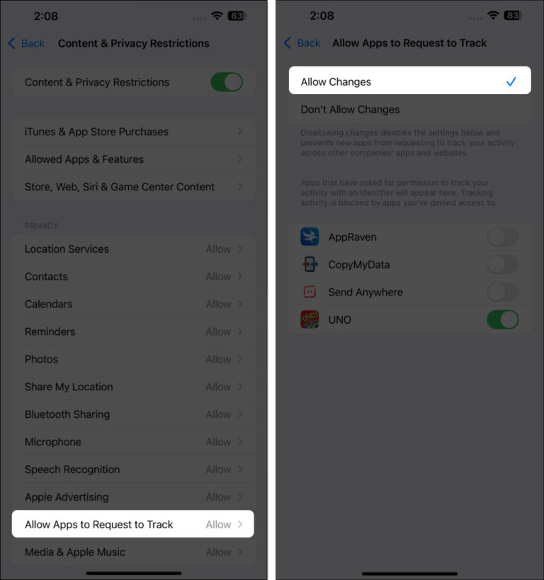 Fix Allow Apps to Request to Track Grayed Out – iGeeksBlog