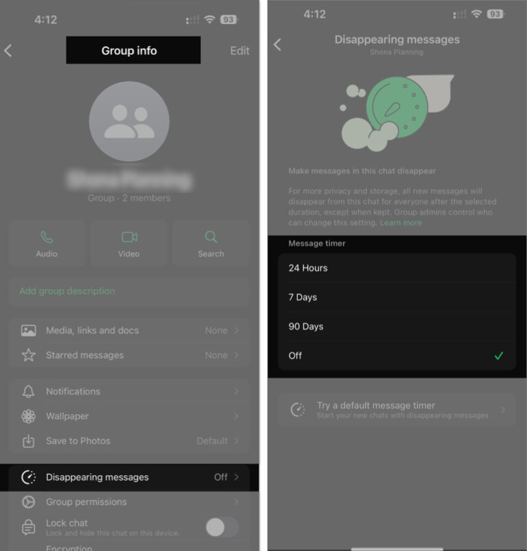 How to Send Disappearing Messages in WhatsApp – iGeeksBlog