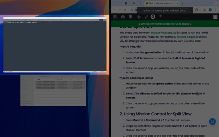 How to use split screen on Mac for multitasking