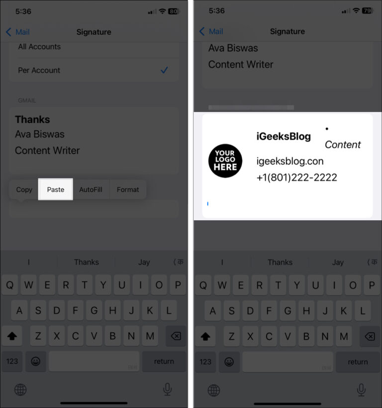 How to change signature in Mail app on an iPhone and iPad – iGeeksBlog