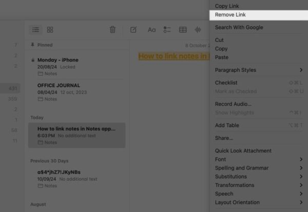 How to Link Notes in Apple Notes on iPhone, iPad, and Mac