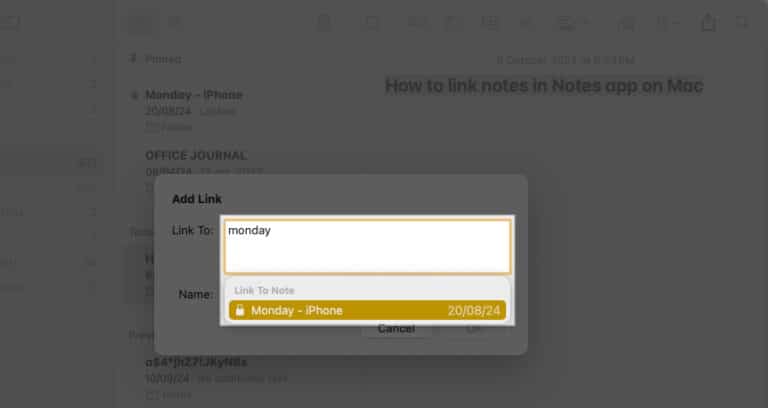 How to Link Notes in Apple Notes on iPhone, iPad, and Mac
