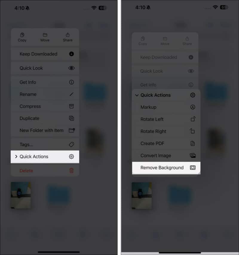 How to remove background from images on iPhone