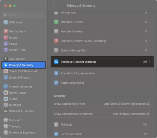 What is Apple's Sensitive Content Warning feature and how to enable it?
