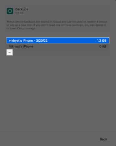 How to delete backups from iCloud
