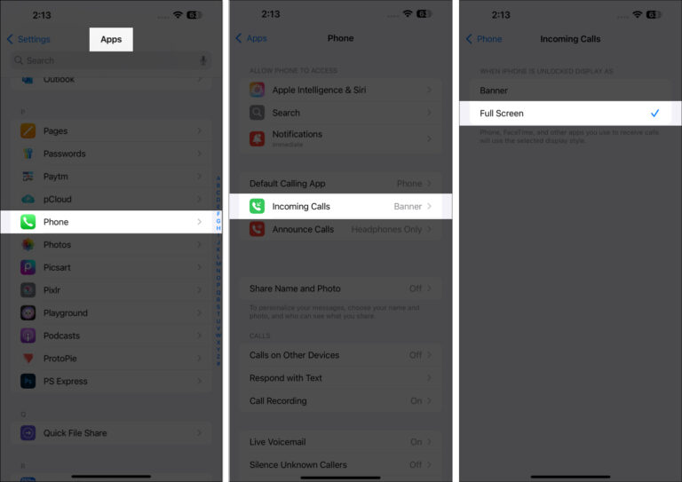 How to change the incoming call interface on your iPhone