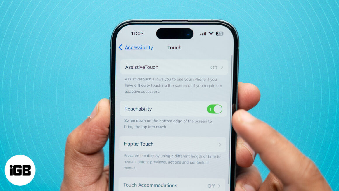 Reachability on iPhone: Reach the top of your screen with one hand