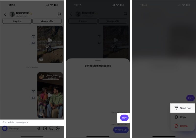 How to Schedule Messages on Instagram - iGeeksBlog