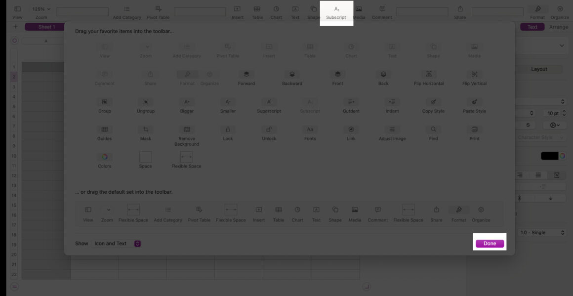 How to type superscript and subscript on Mac