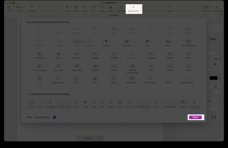 How to type superscript and subscript on Mac
