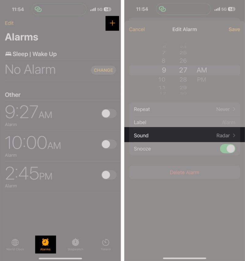 How to change alarm sound on iPhone