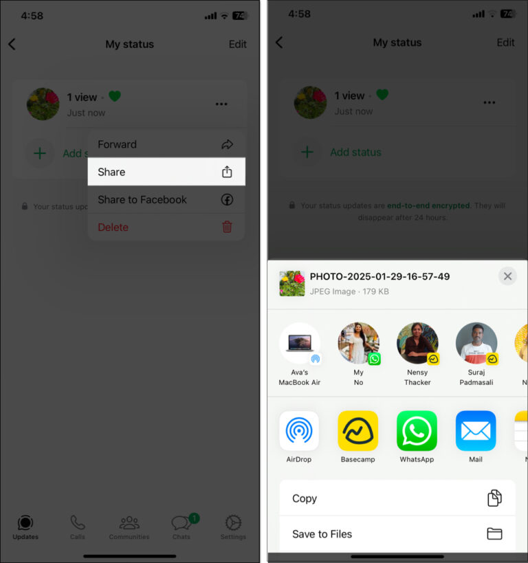 How to Use WhatsApp Status on iPhone Like a Pro – iGeeksBlog