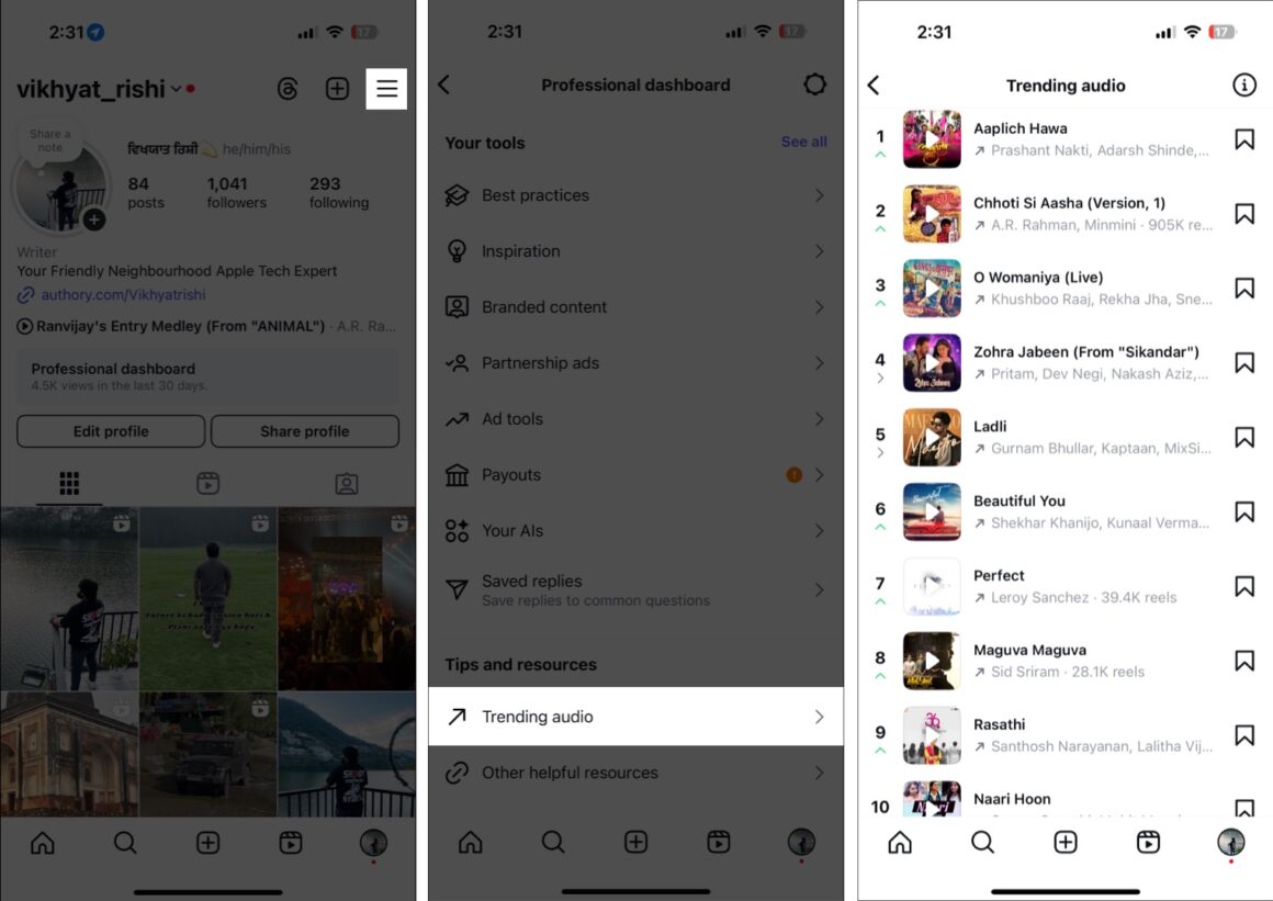 How to find trending audio on Instagram