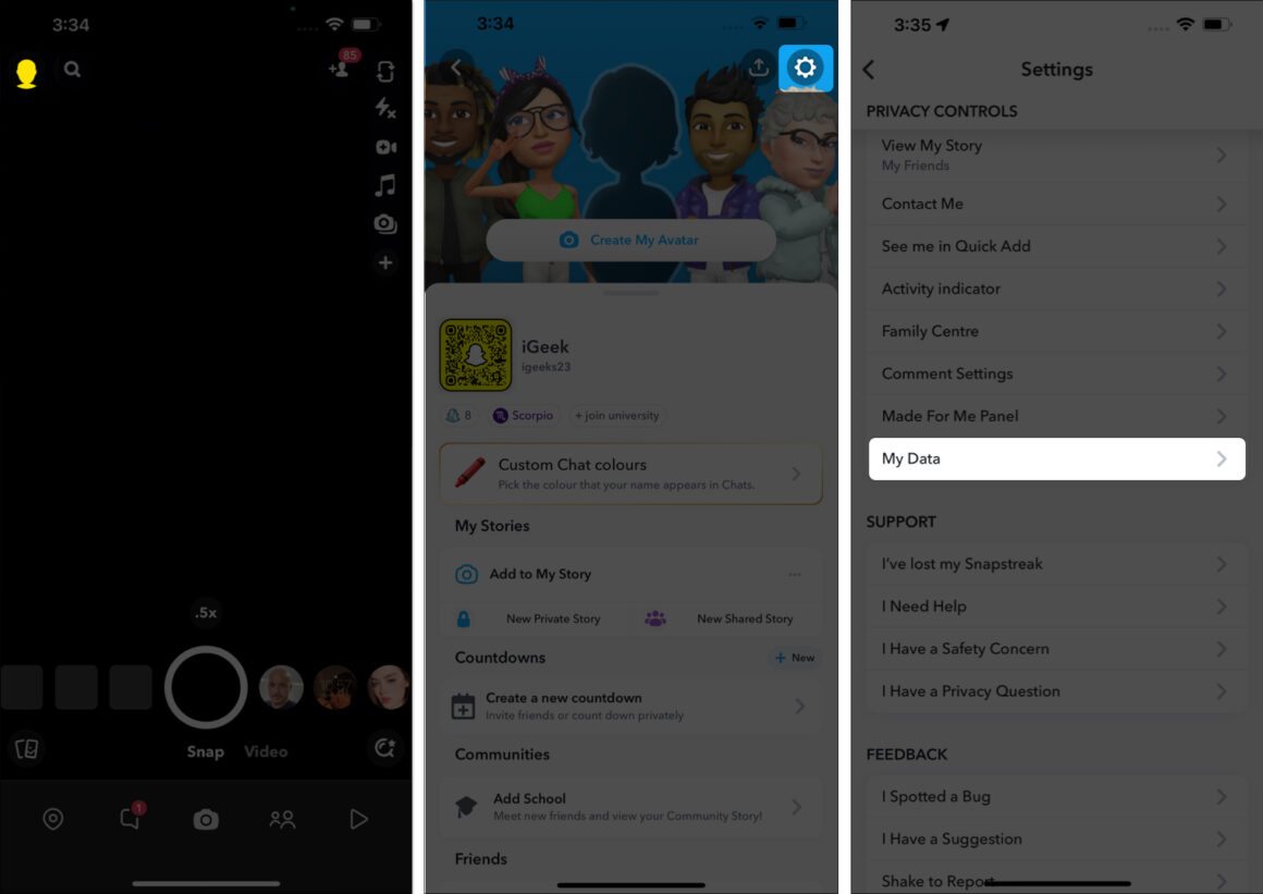 How to download your Snapchat data (Step-by-step guide) – iGeeksBlog