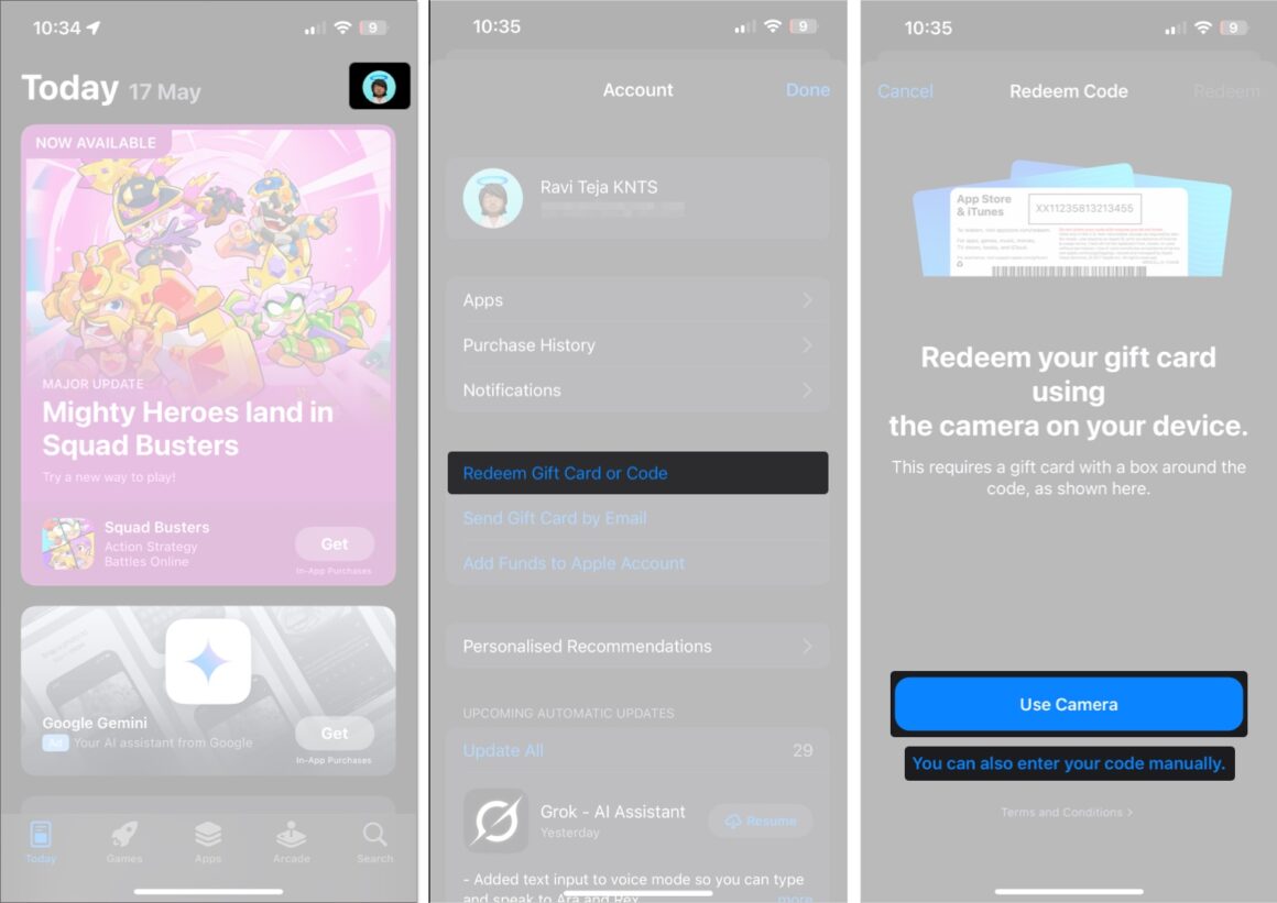 Hur du löser in ditt Apple -presentkort eller App Store -kort - Ericsson Tek