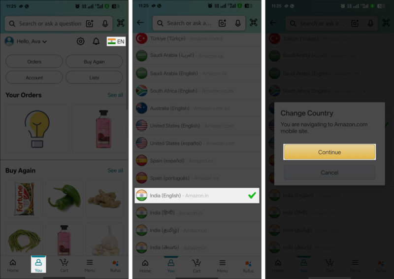How to Change Country on Amazon (2025 Guide) – iGeeksBlog