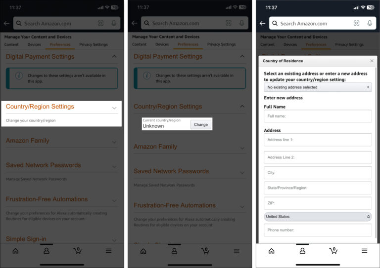 How to Change Country on Amazon (2025 Guide) – iGeeksBlog