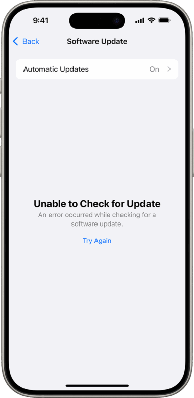 iOS 26 Det går inte att leta efter uppdatering på iPhone? Här är fixen ...
