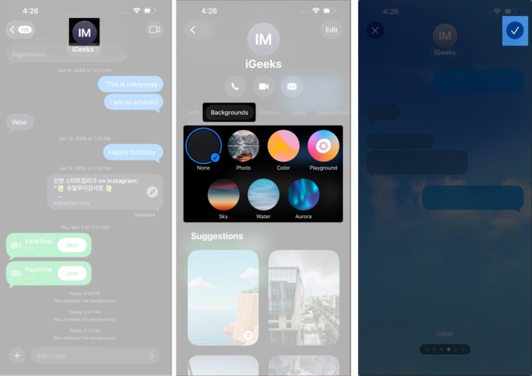 How to Change iMessage Background on iPhone, iPad, and Mac in iOS 26 ...