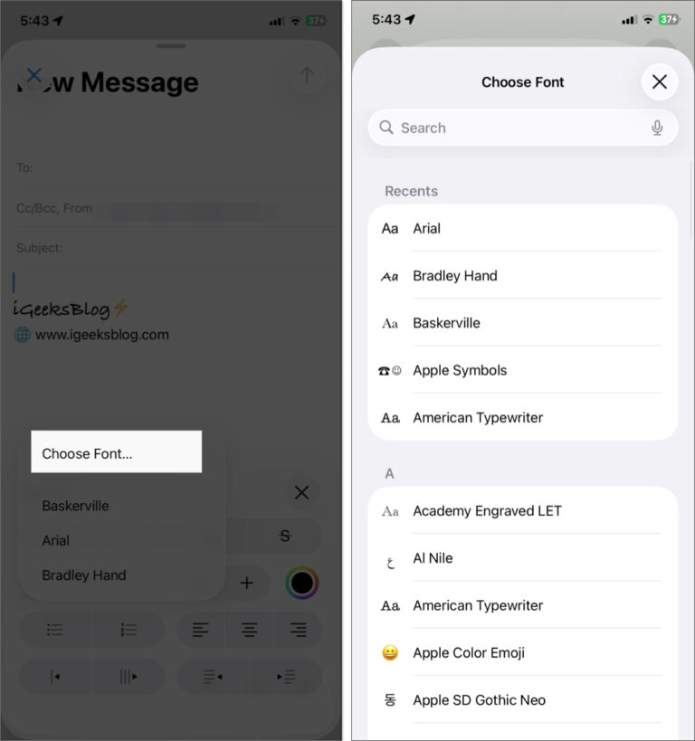 How to Change Fonts on iPhone? – iGeeksBlog