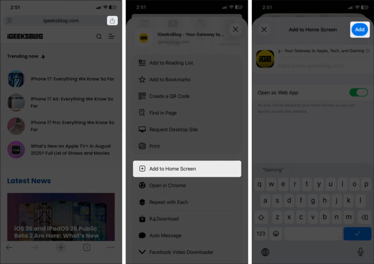 Add Any Website to Your iPhone Home Screen Easily