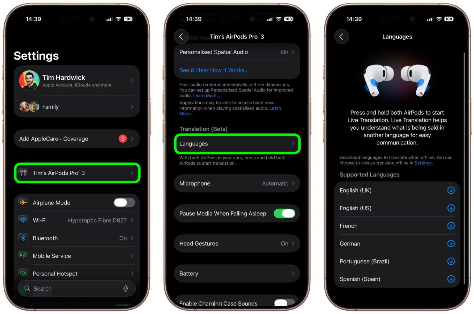 How to Use Live Translate on AirPods with iOS 26