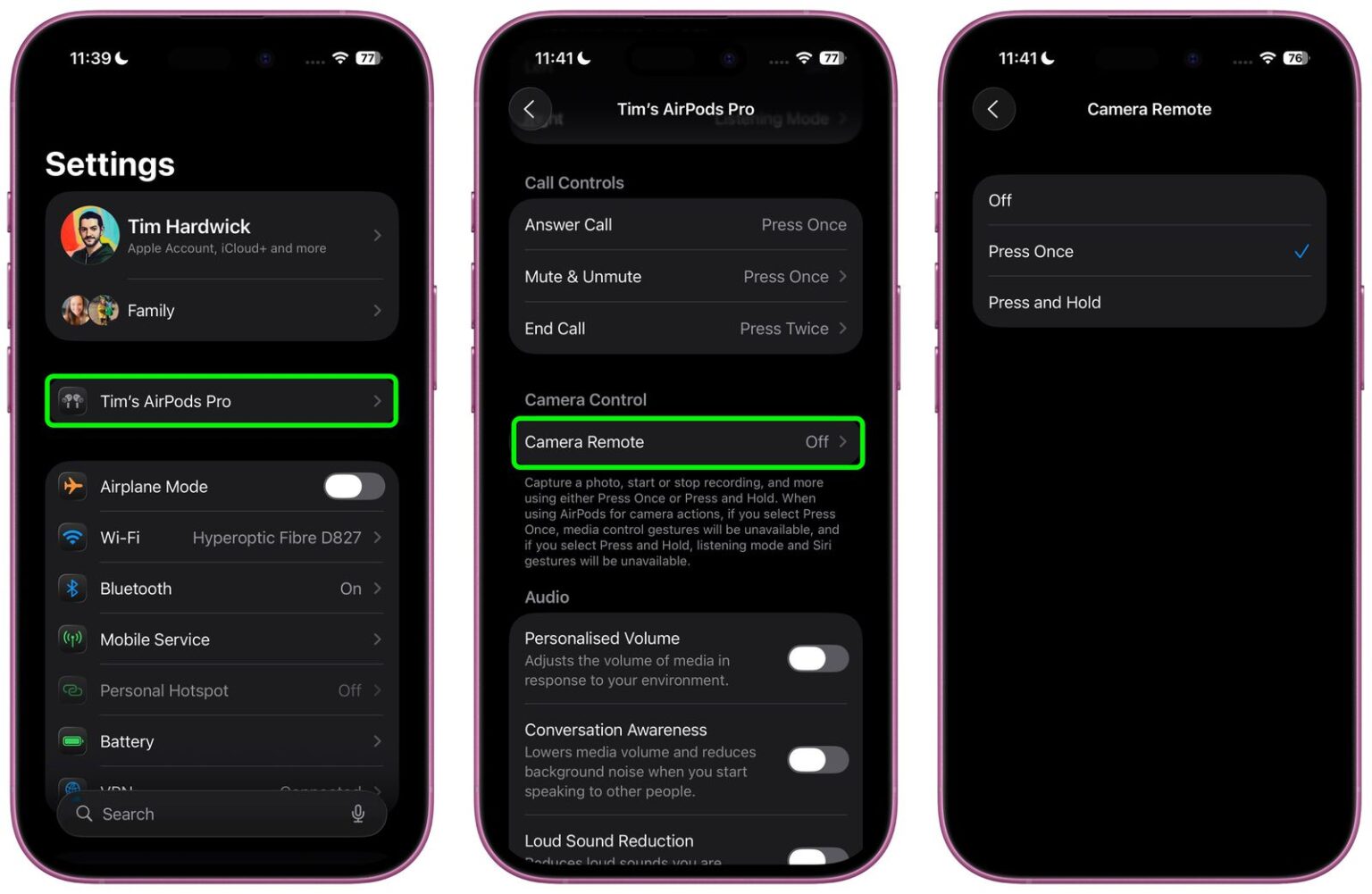 How to Remotely Control iPhone Camera With AirPods in iOS 26